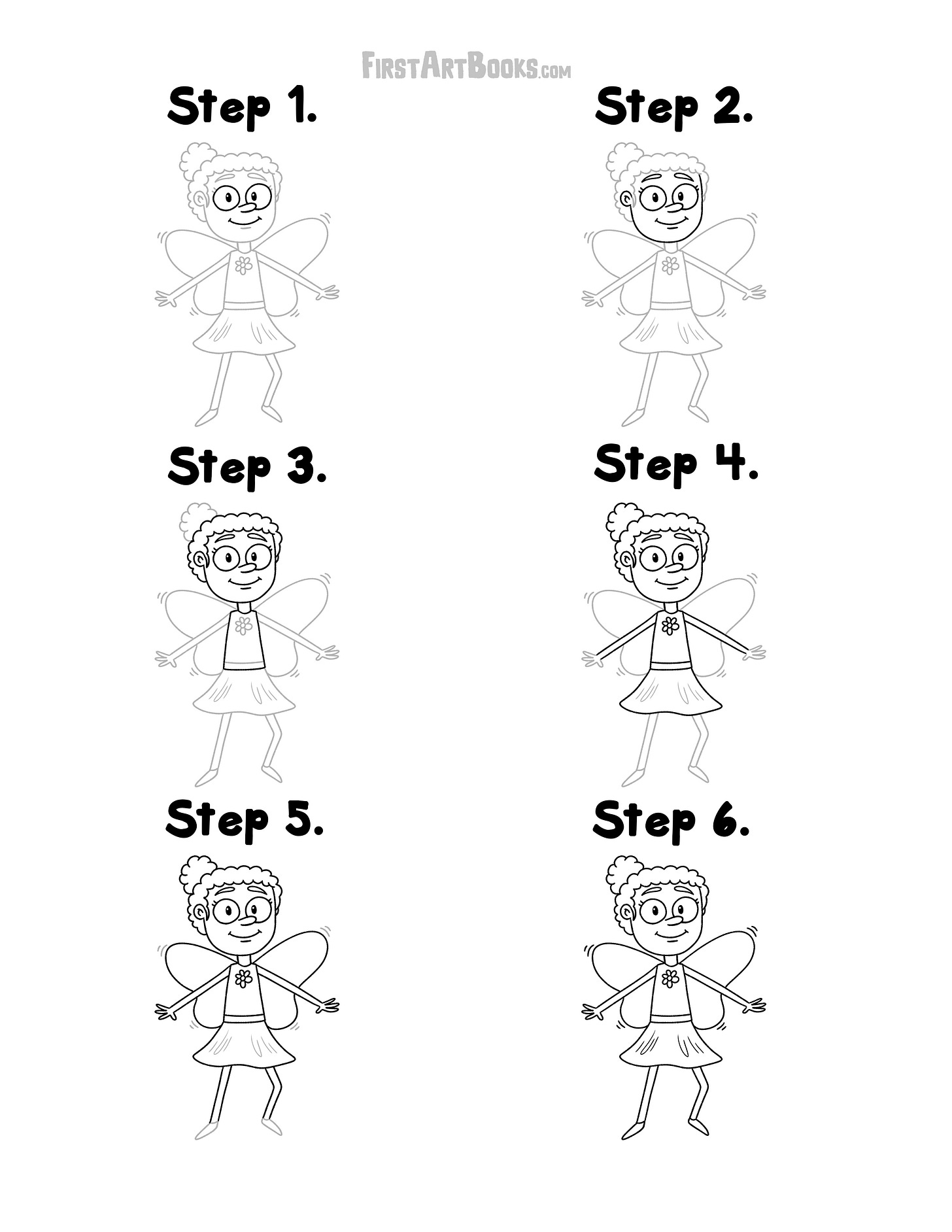 Free Activity Page: How To Draw A Fairy In 6 Easy-to-Follow Steps | Fun ...