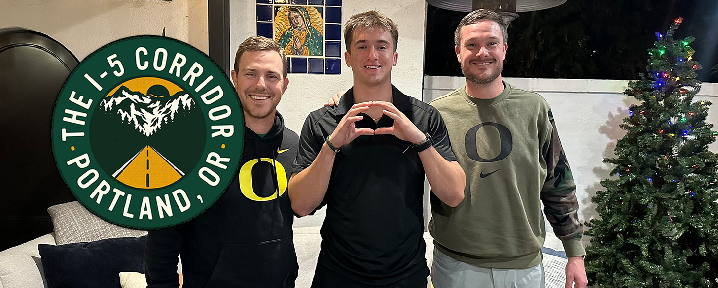 Quarterback Luke Moga's sprint to the Oregon Ducks