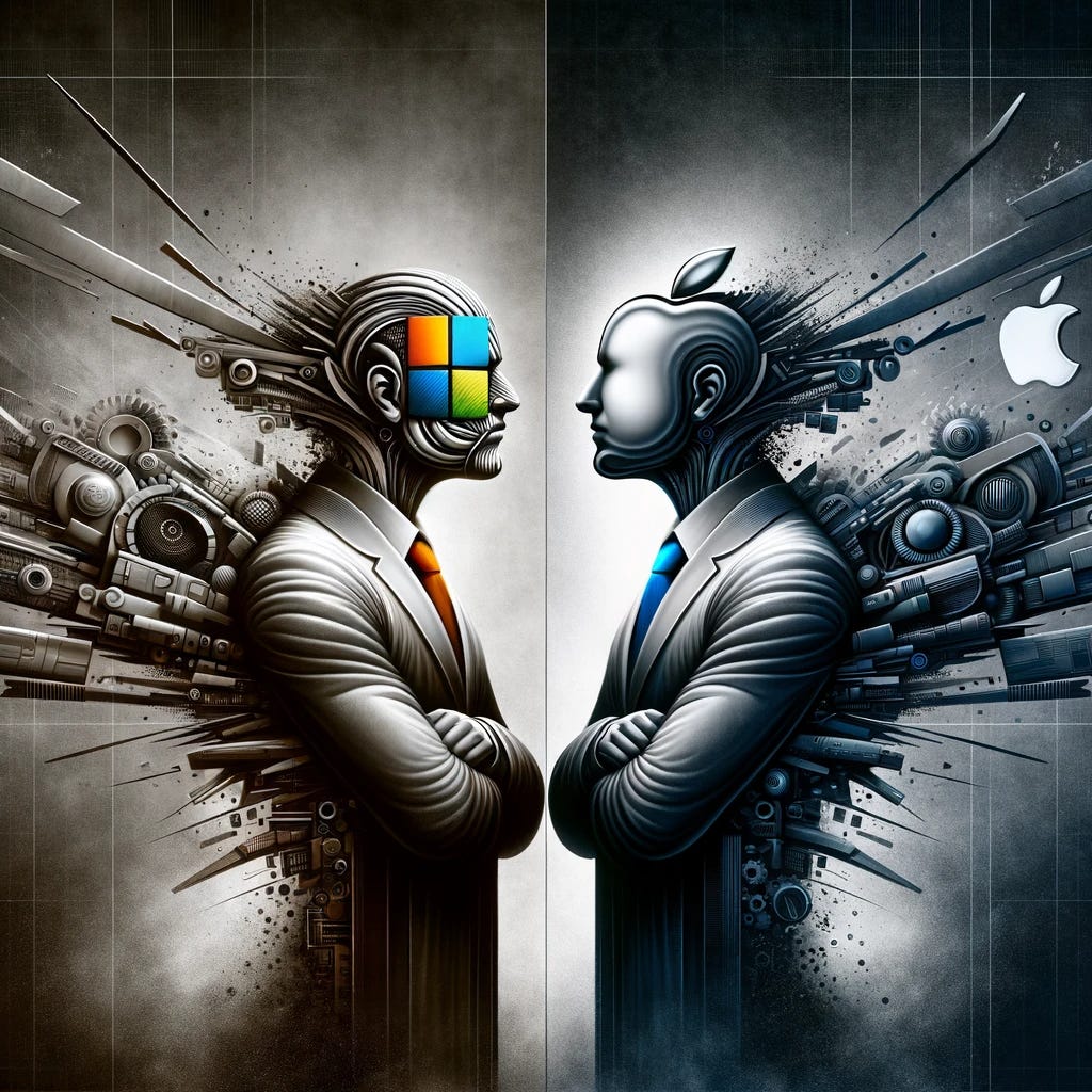 Microsoft vs Apple: La batalla de gigantes en la Era de la Inteligencia ...