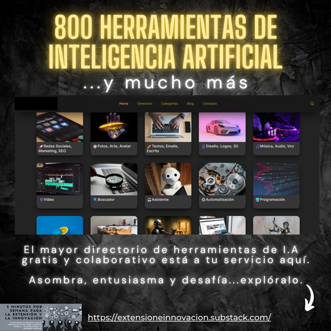 800 herramientas de Inteligencia Artificial … y muchas más