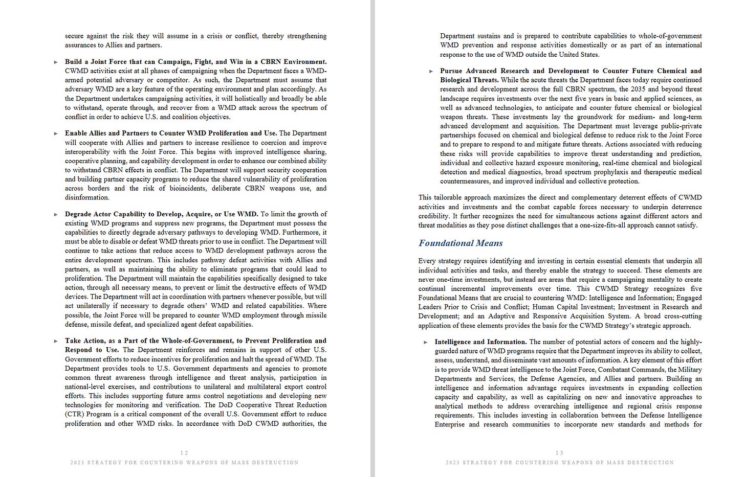 DOD Announces Release of 2023 Strategy for Countering Weapons of Mass ...