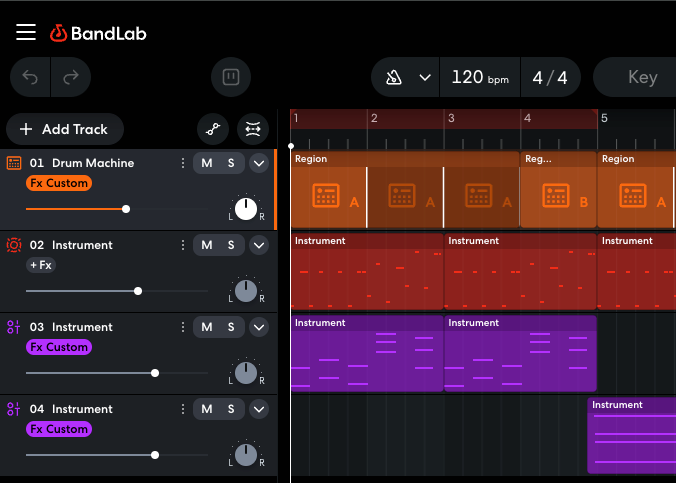Bandlab: Creating a drum machine track - by shedtronic