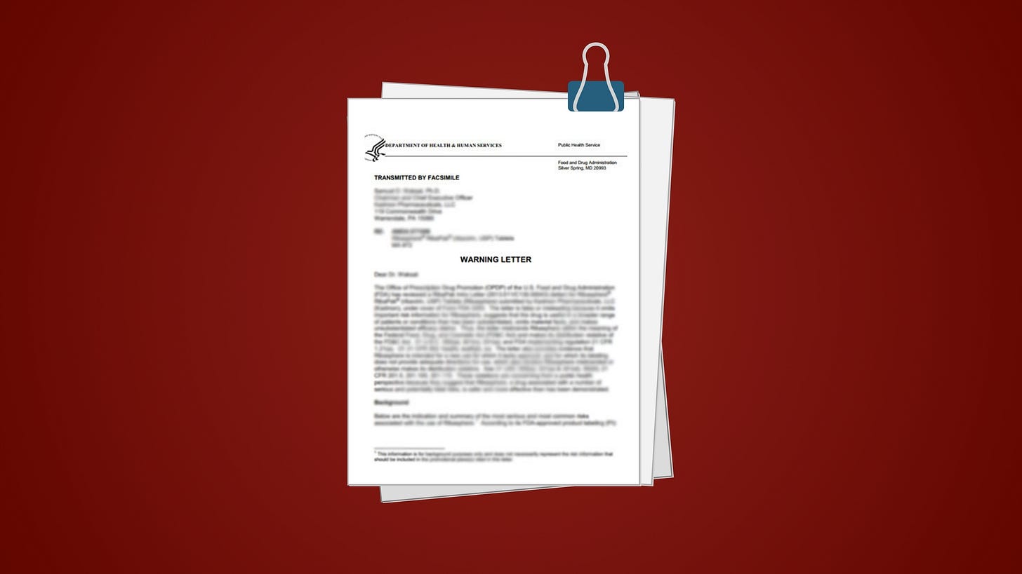 What to Do Immediately Upon Receiving an FDA Form 483 or Warning Letter