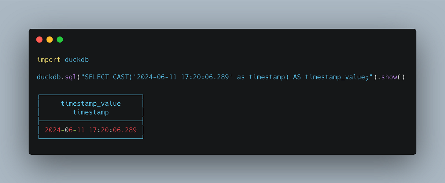 Date and Time Manipulation with DuckDB - by Daniel Beach