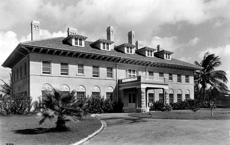Snowden Mansion on Miami Beach in 1923 - by Casey Piket