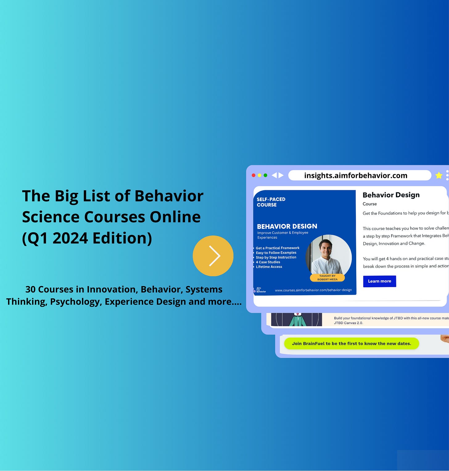 The Big List of Behavior Science Courses Online (Q1 2024 Edition)