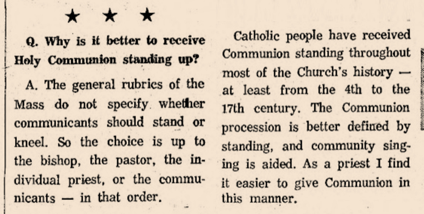 ‘Stand Up Like Free Men’: The modern history of standing for Communion