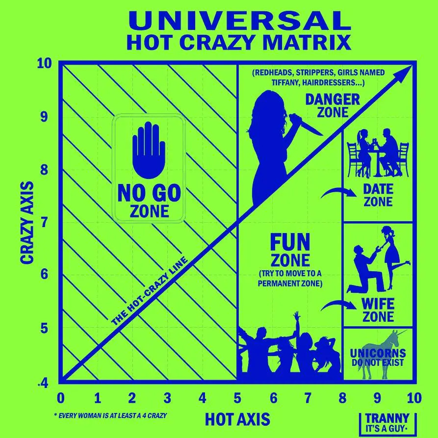 The Hot-Crazy Matrix: A Humorous Insight into a Profound Metaphysical Truth