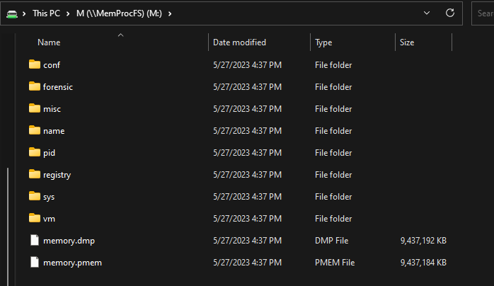 Vmware Memory Analysis With Memprocfs By Eric Capuano