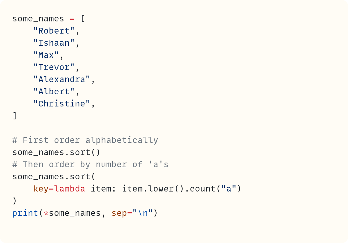 The Key To The key Parameter in Python