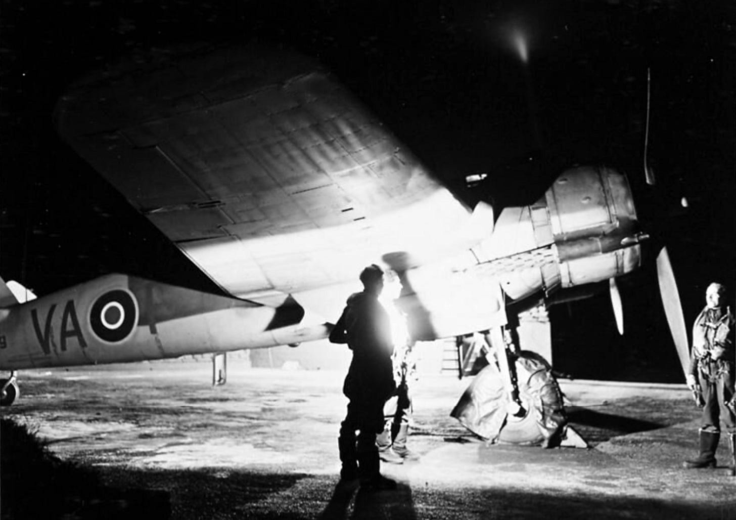 Night fighter vs night fighter over Germany