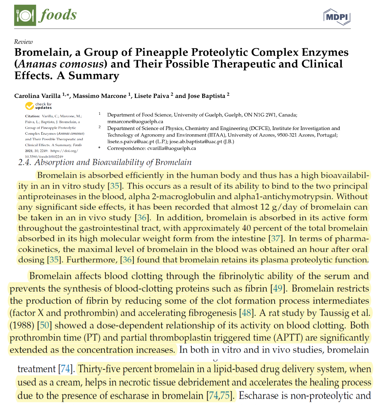 Base Spike Detox: Focus on Bromelain