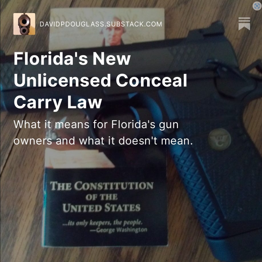 Florida's New Unlicensed Conceal Carry Law