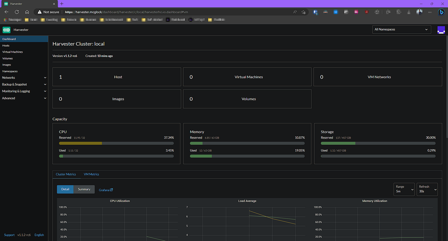Installing Harvester-v1.1.2 on Bare Metal - jmcglock