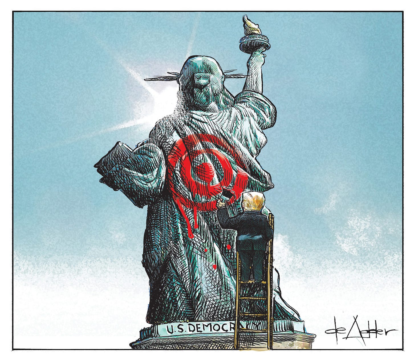 THE deEP STATE : The political artwork of Michael de Adder | Substack