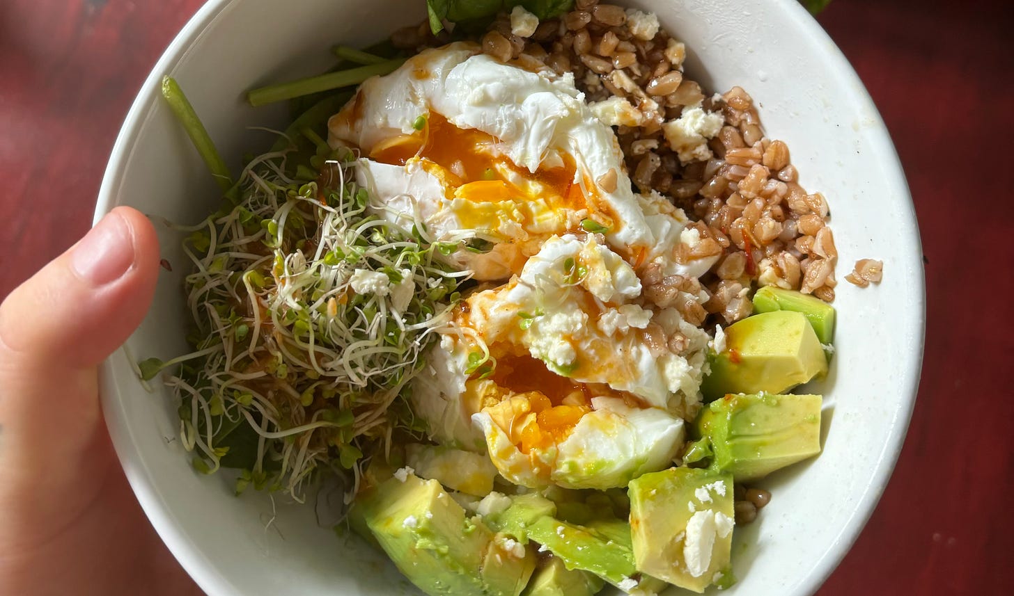 Farro Breakfast Bowls - by Ebby Moyer - Ebby’s Substack