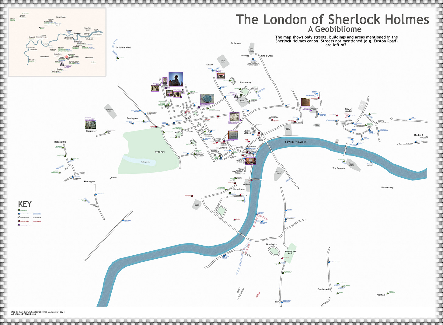 Mapping the London of Sherlock Holmes - by Matt Brown