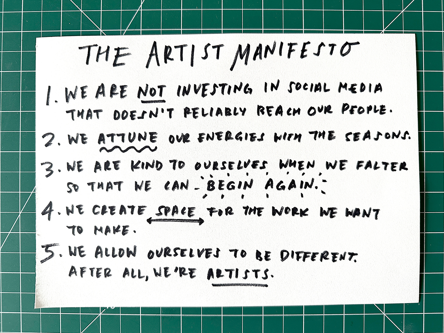 My artist manifesto - by Carolyn Yoo - SEE YOU