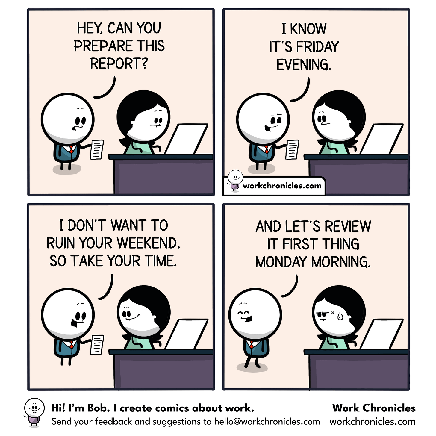 (comic) How considerate - Work Chronicles
