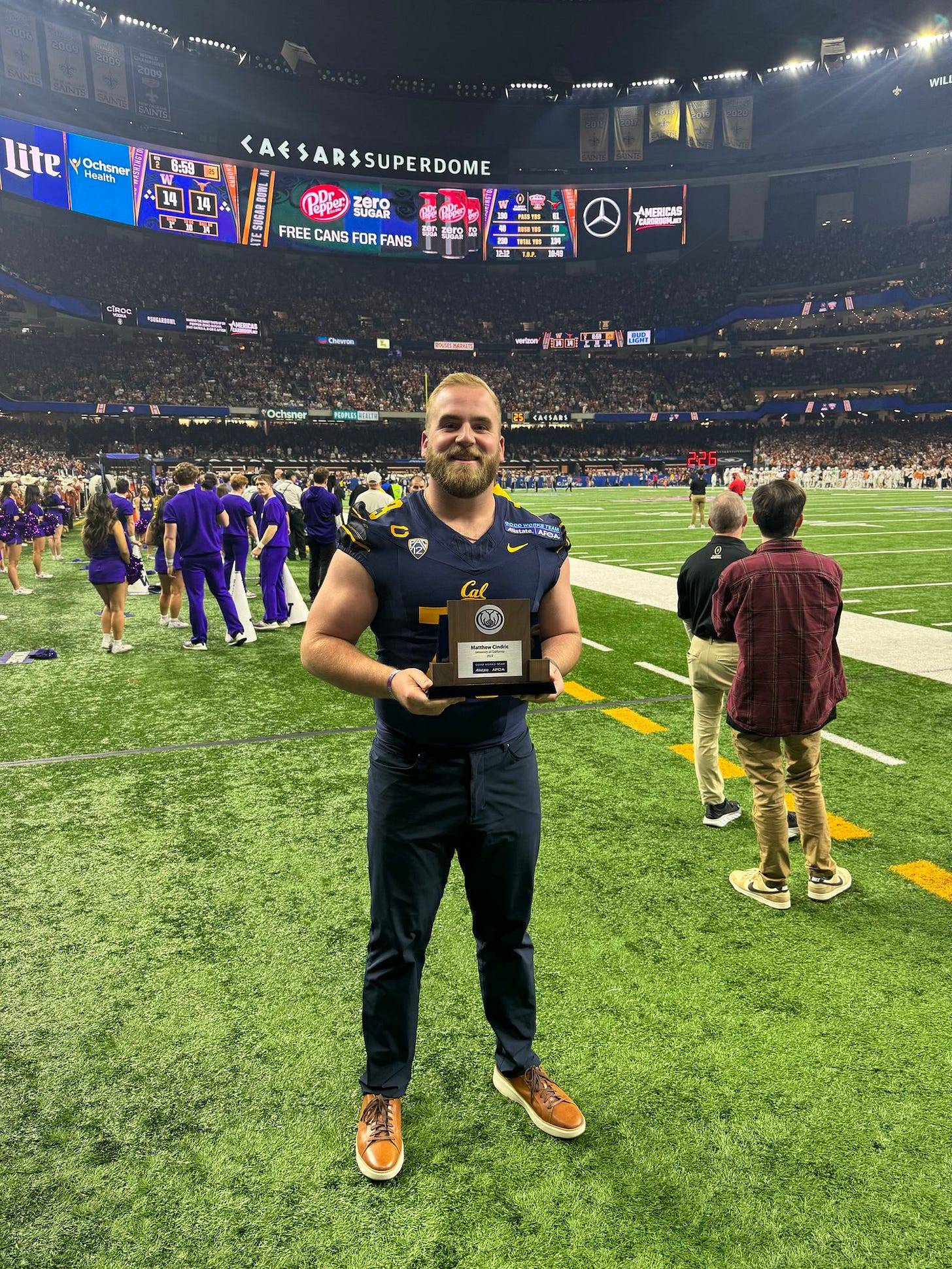 Cal center Matthew Cindric honored at Sugar Bowl as member of Allstate ...