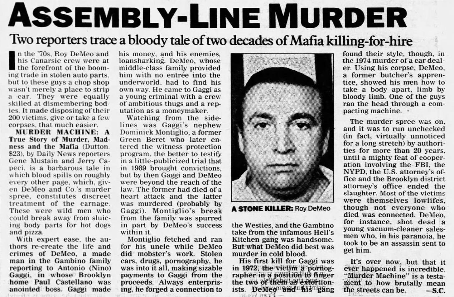 The Butcher of Brooklyn: Roy DeMeo and The Gemini Crew