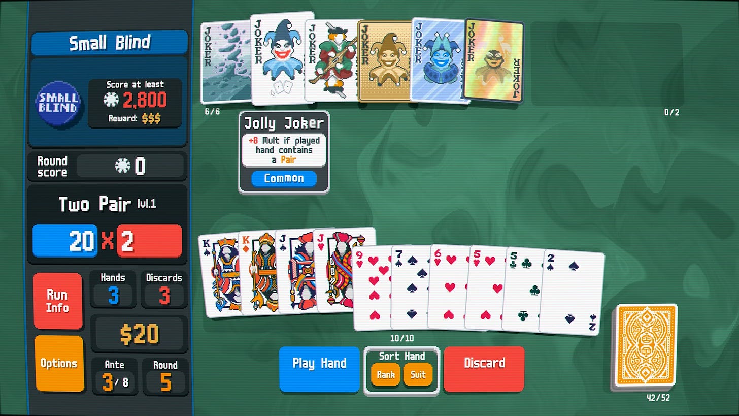 Balatro's 'Cursed' Design Problem - by Mark Brown