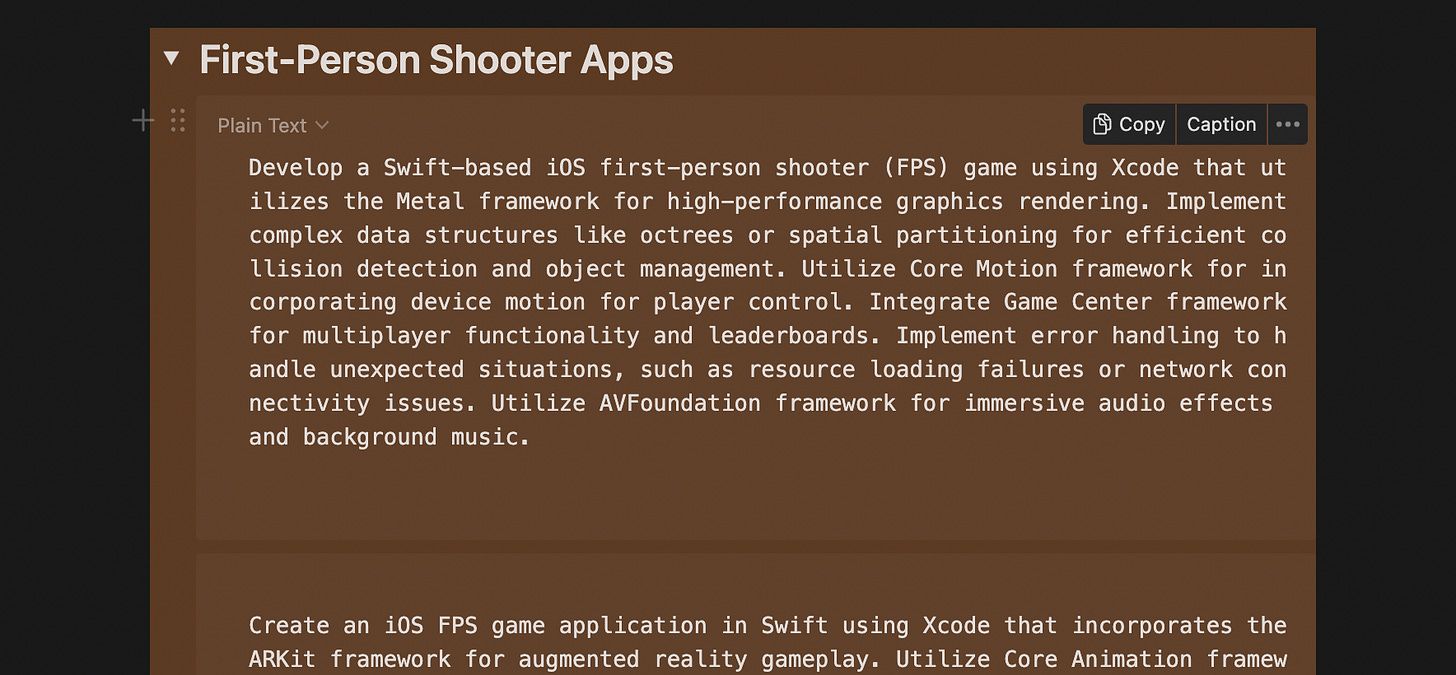 Code Prompts Ios Swift βοΈ First Person Shooter Apps In Chatgpt π±