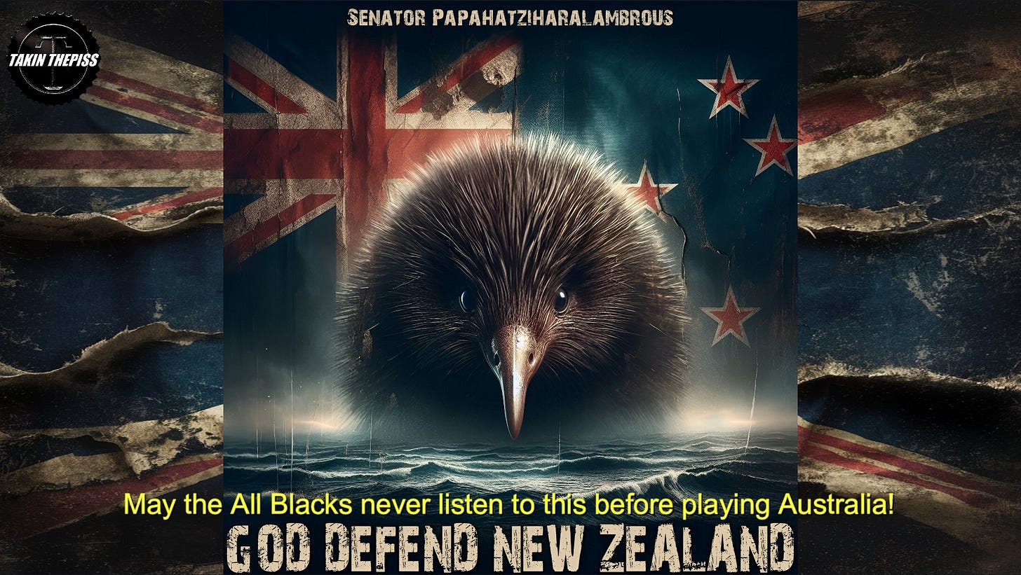 God Defend New Zealand - by Senator Papahatziharalambrous