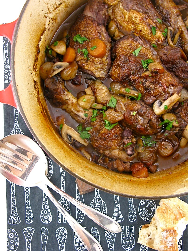 Coq au vin - Life's a Feast by Jamie Schler