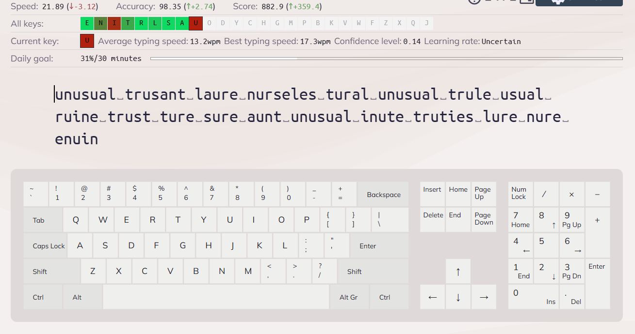 Learning to Touch type again - by Diego Crespo