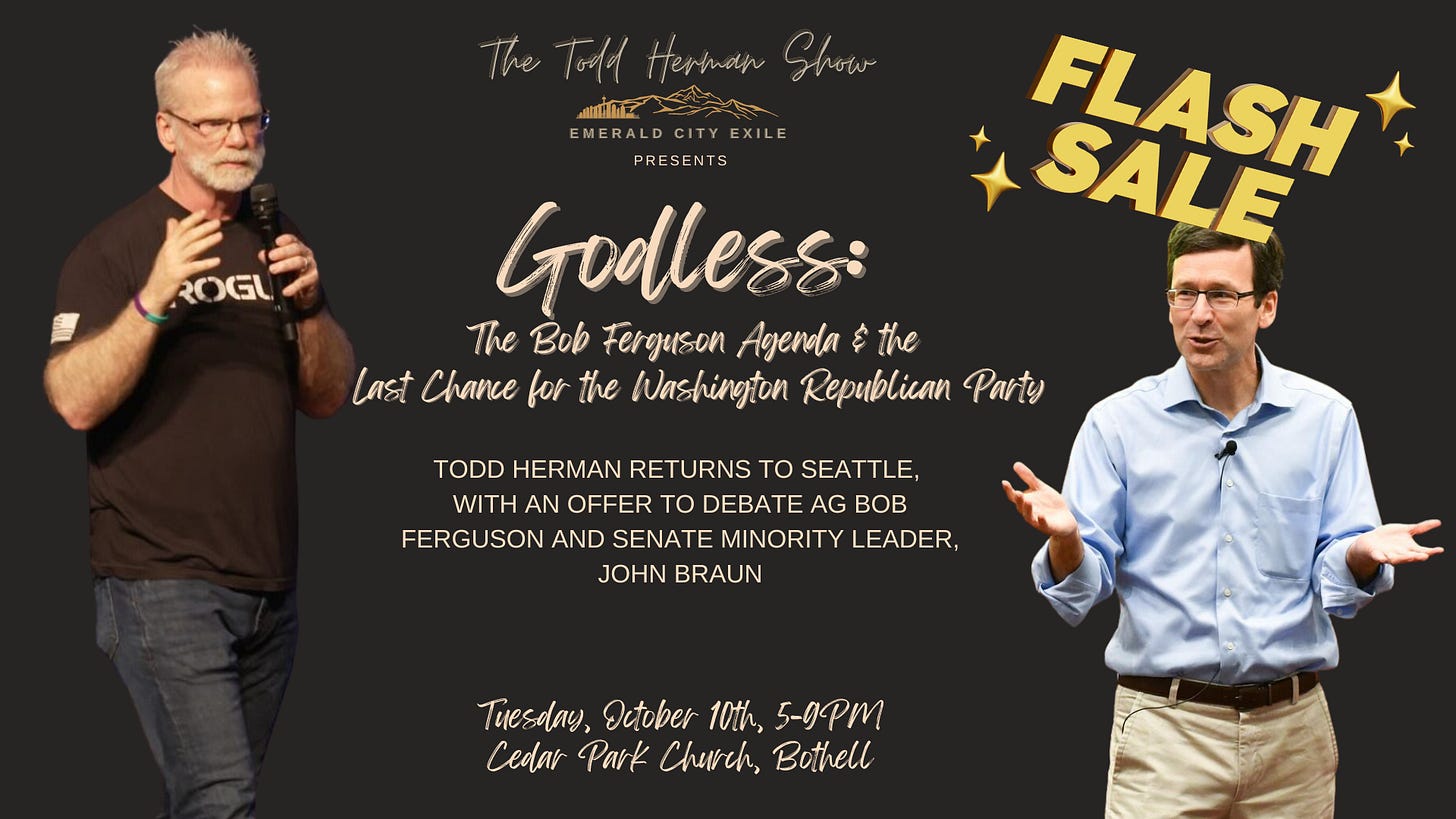 FLASH SALE! TODD HERMAN EVENT TICKETS OCT 10
