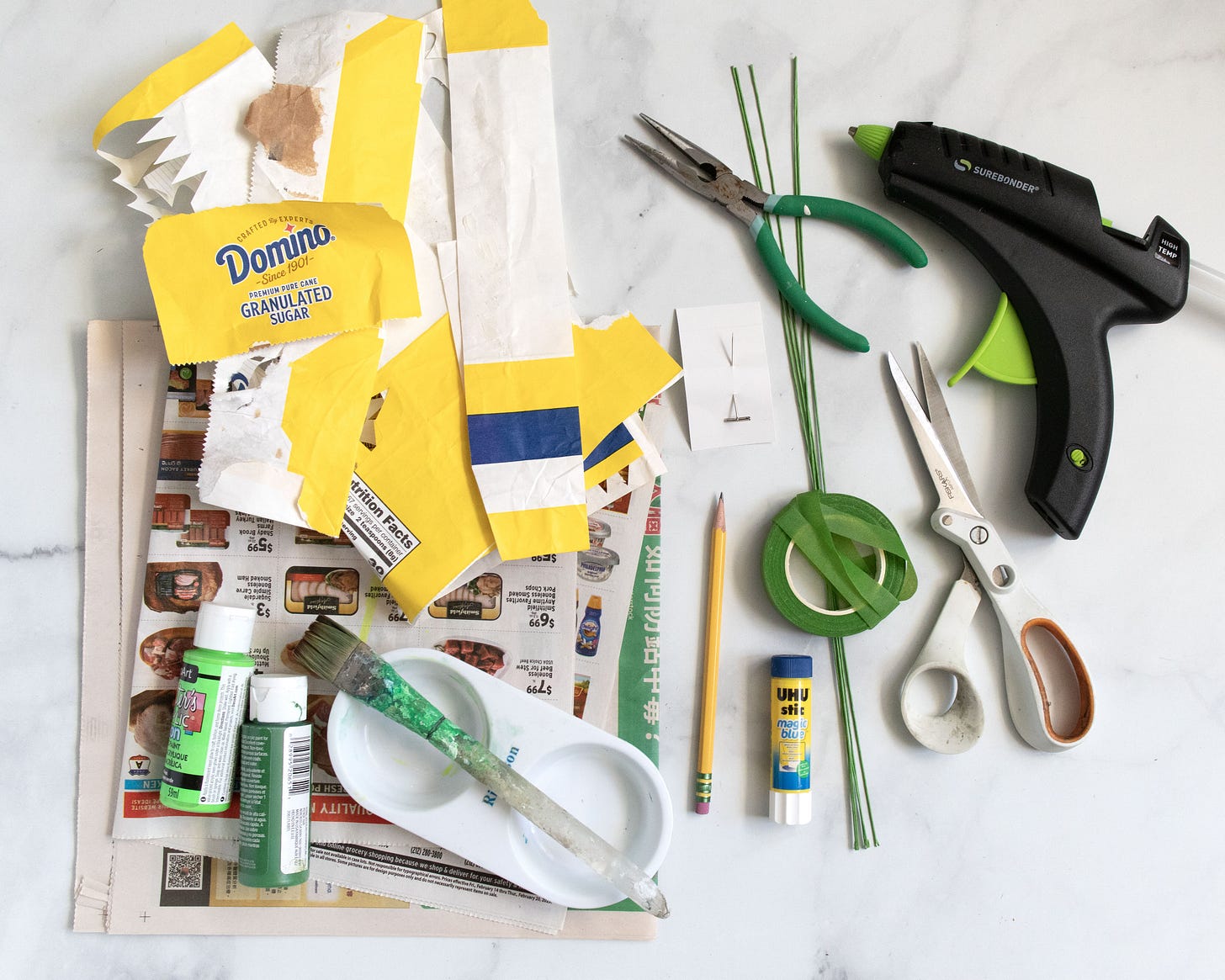 HOW TO: Paper Flowers Using Discarded Domino Sugar Packaging