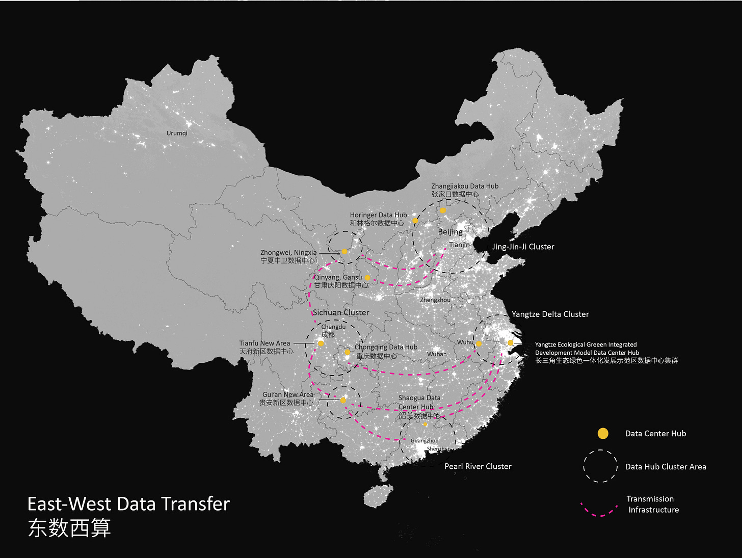 How is China's "Eastern Data Western Compute"（东数西算) developing?