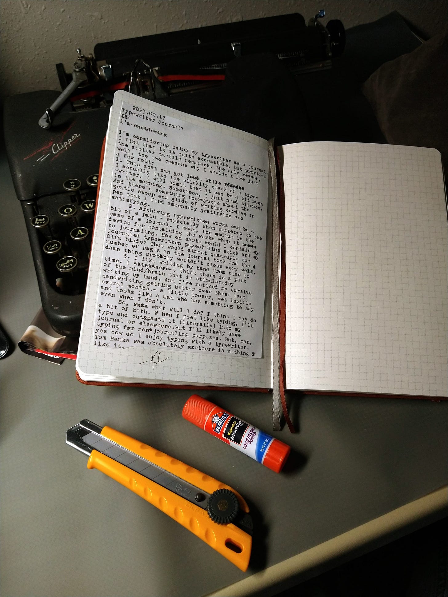 "Typewriter Journal?" An Entry - Essays by Ken Lane