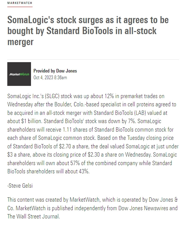 Net Cash SomaLogic (SLGC) - by Mark Perkins - Stock Pursuit