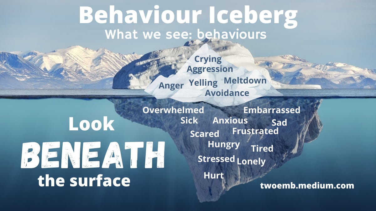 The Behaviour Iceberg Explained - by Jillian Enright