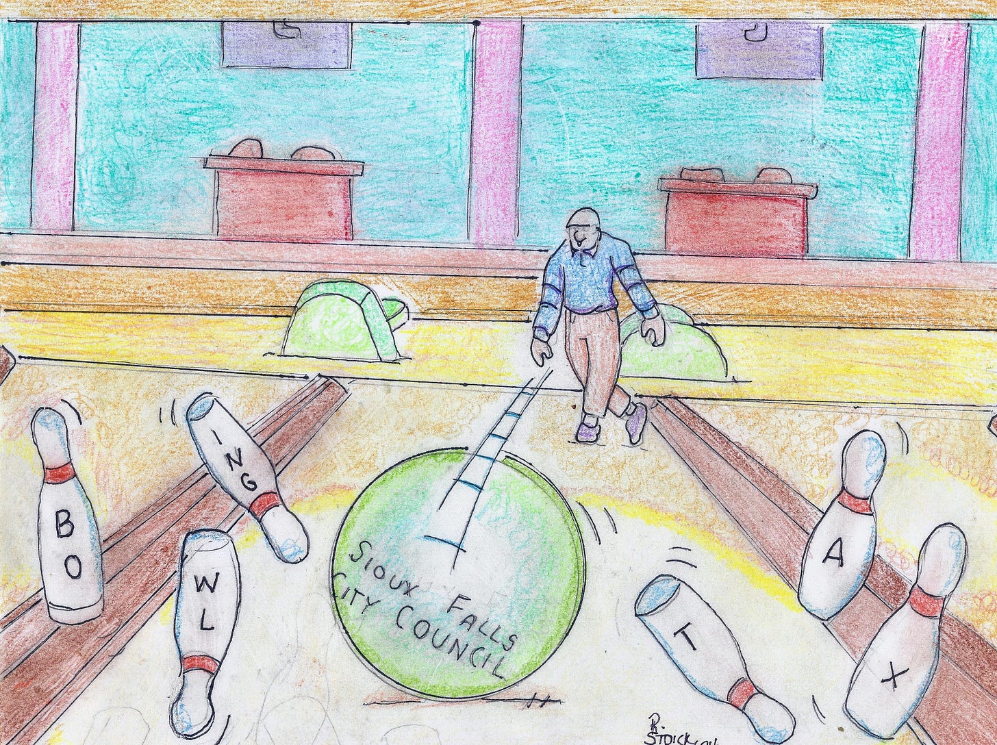 Cartoon | Stee-rike! - by Ryan M Stoick - The Dakota Scout