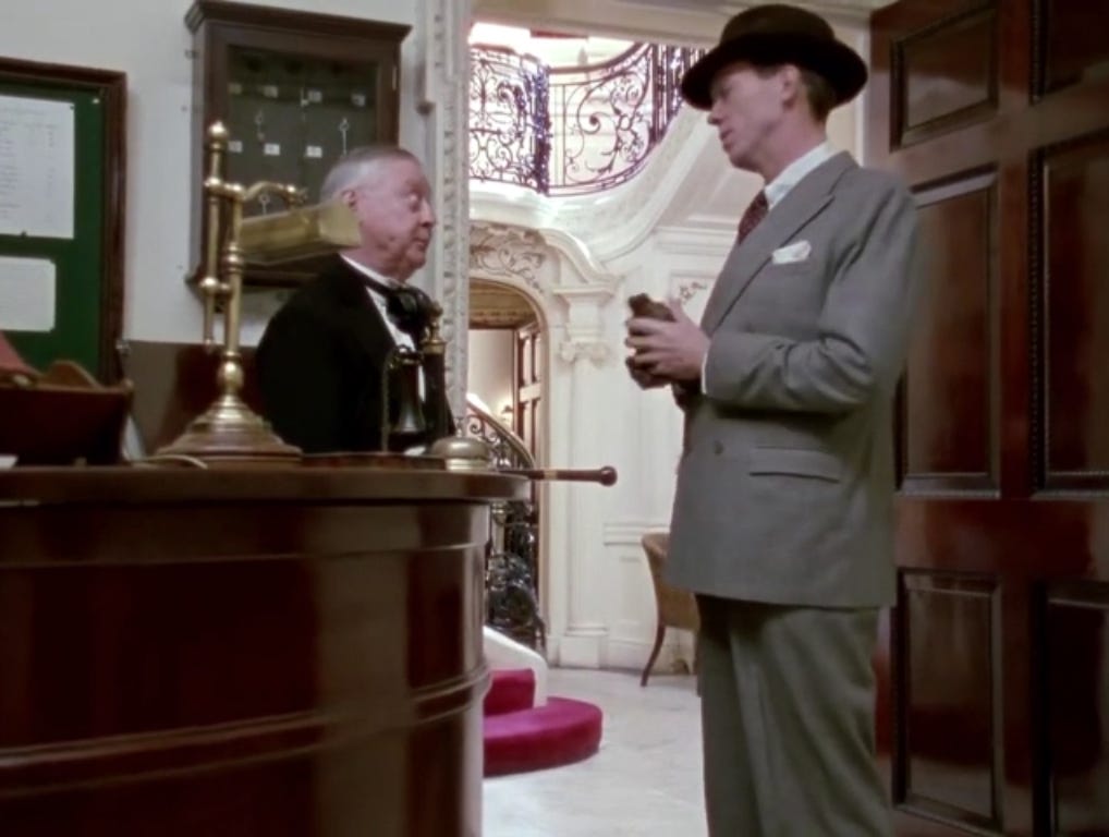 The Drones Club, as depicted in 'Jeeves & Wooster' (1990-3)