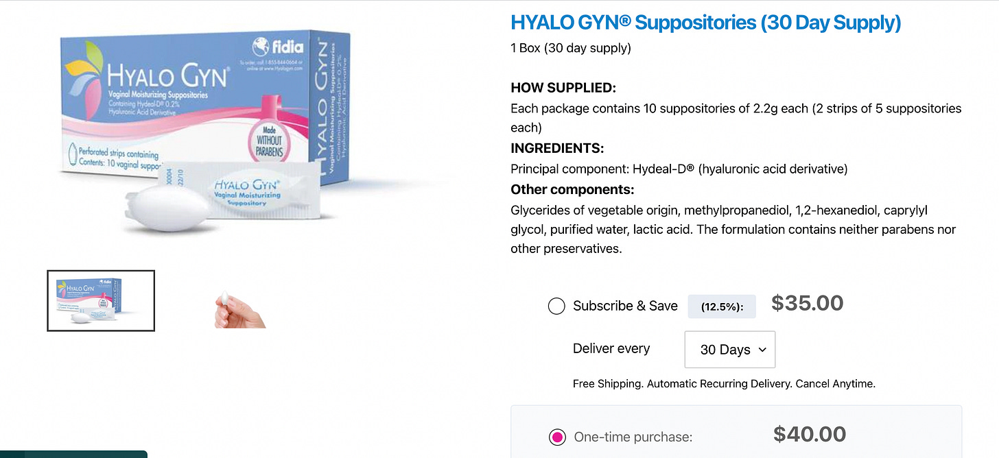 Tell Me About Vaginal Hyaluronic Acid - by Dr. Jen Gunter