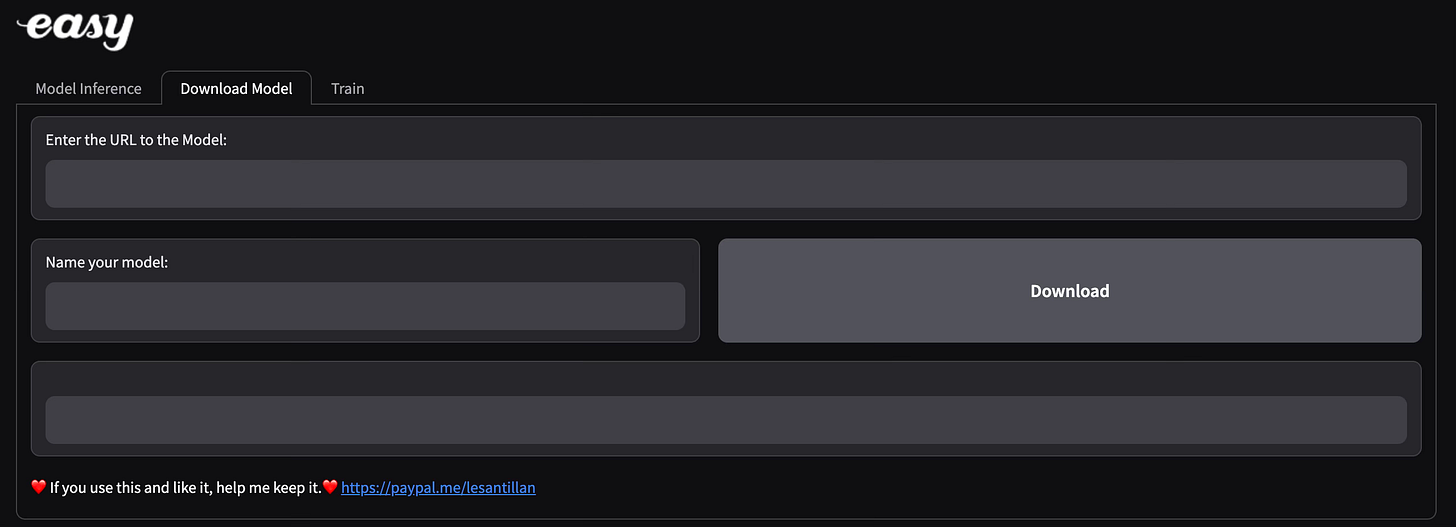 Running RVC Models on the Easy GUI - by Tanay Rathore