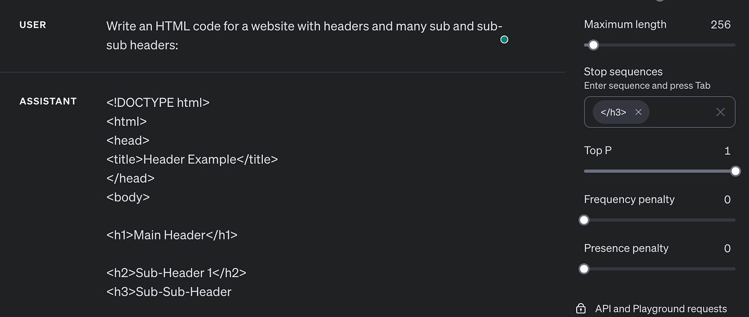 How to use the OpenAI Playground - NatashaTheRobot