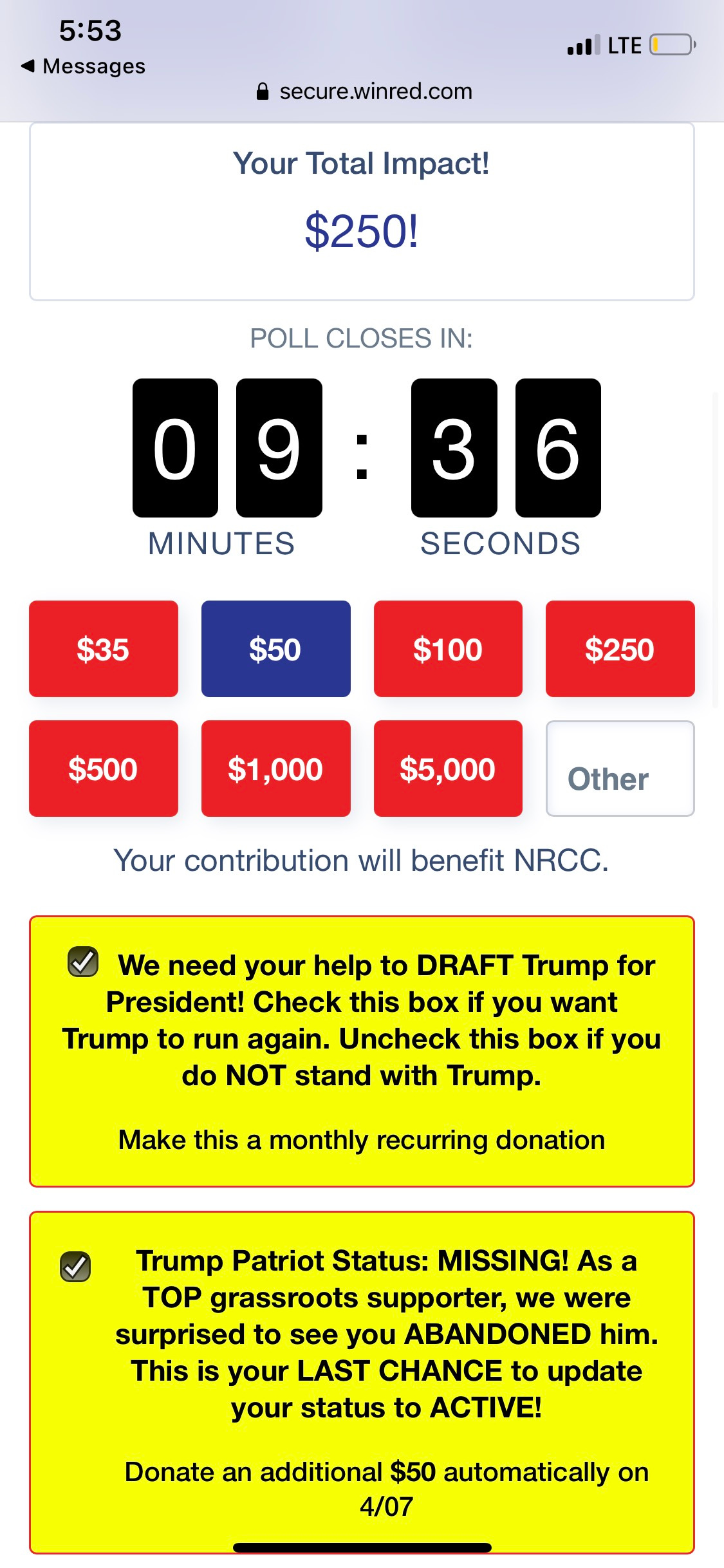 The Trump Fundraising Scams Continue with the NRCC