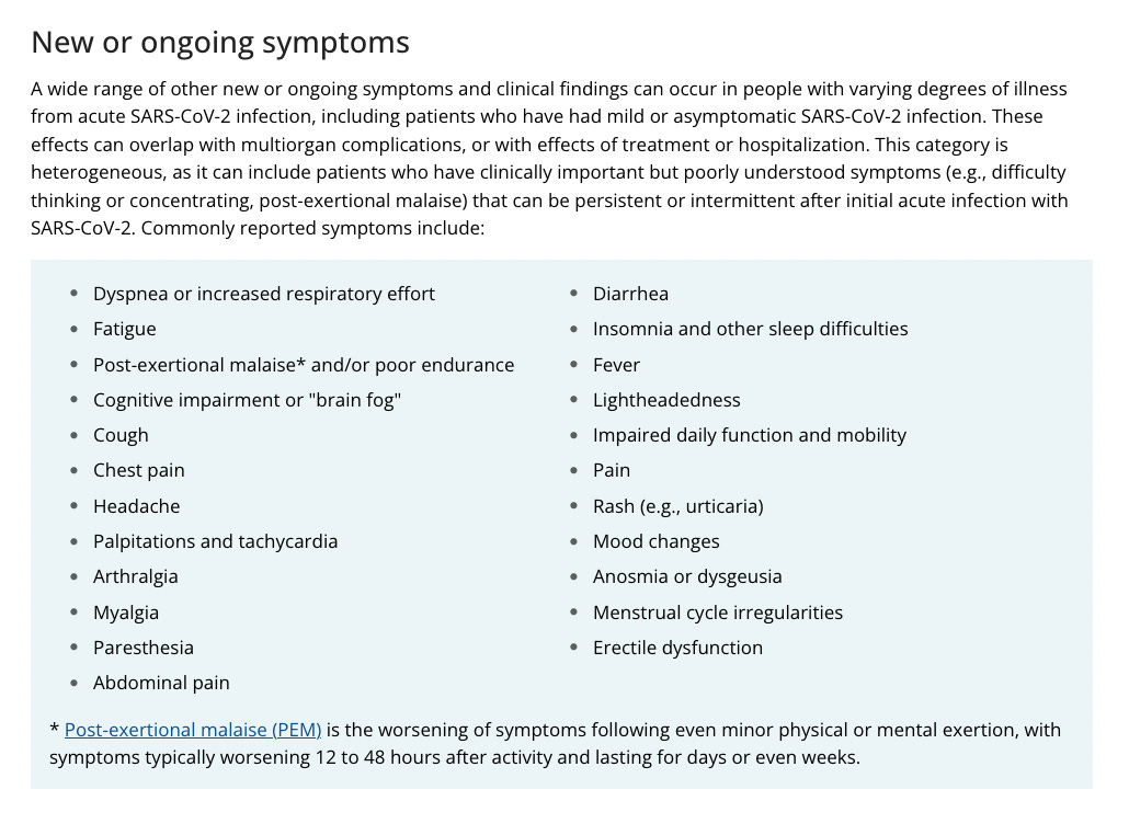 Long COVID: History, Symptoms, ICD-10 Codes, and Associated Symptoms