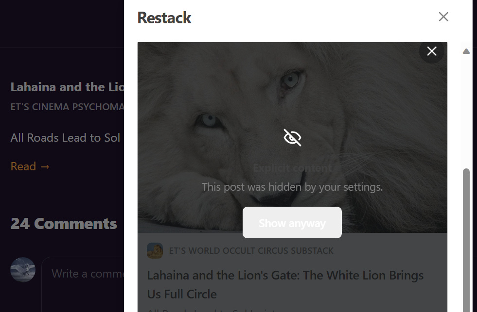 Substack Now Falsely Labeling My Posts As "Explicit"