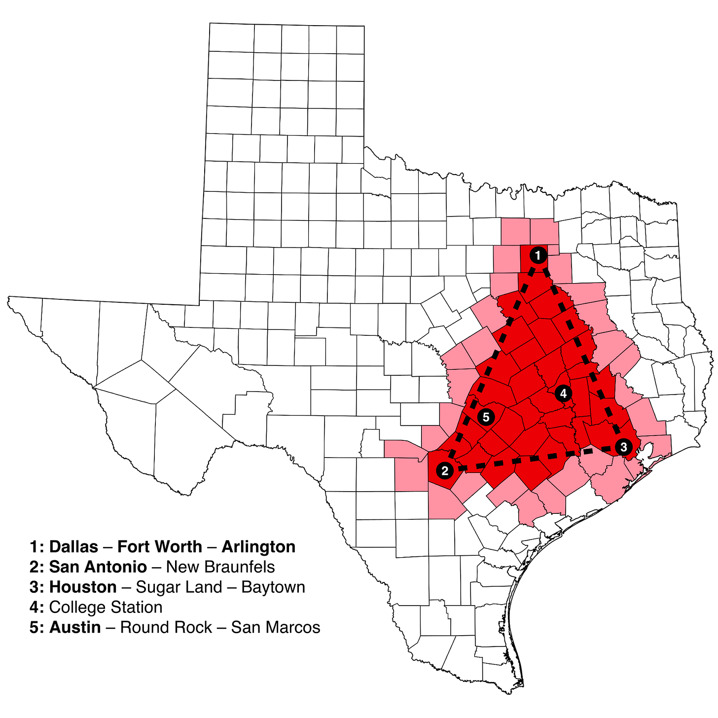 Why Is Texas Mainly a Triangle? - by Tomas Pueyo