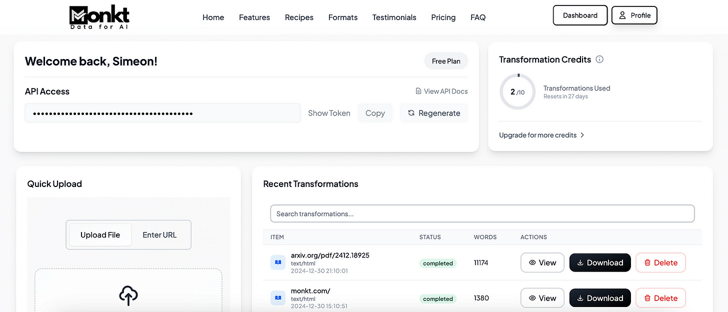 Converting documents to Markdown and JSON at scale