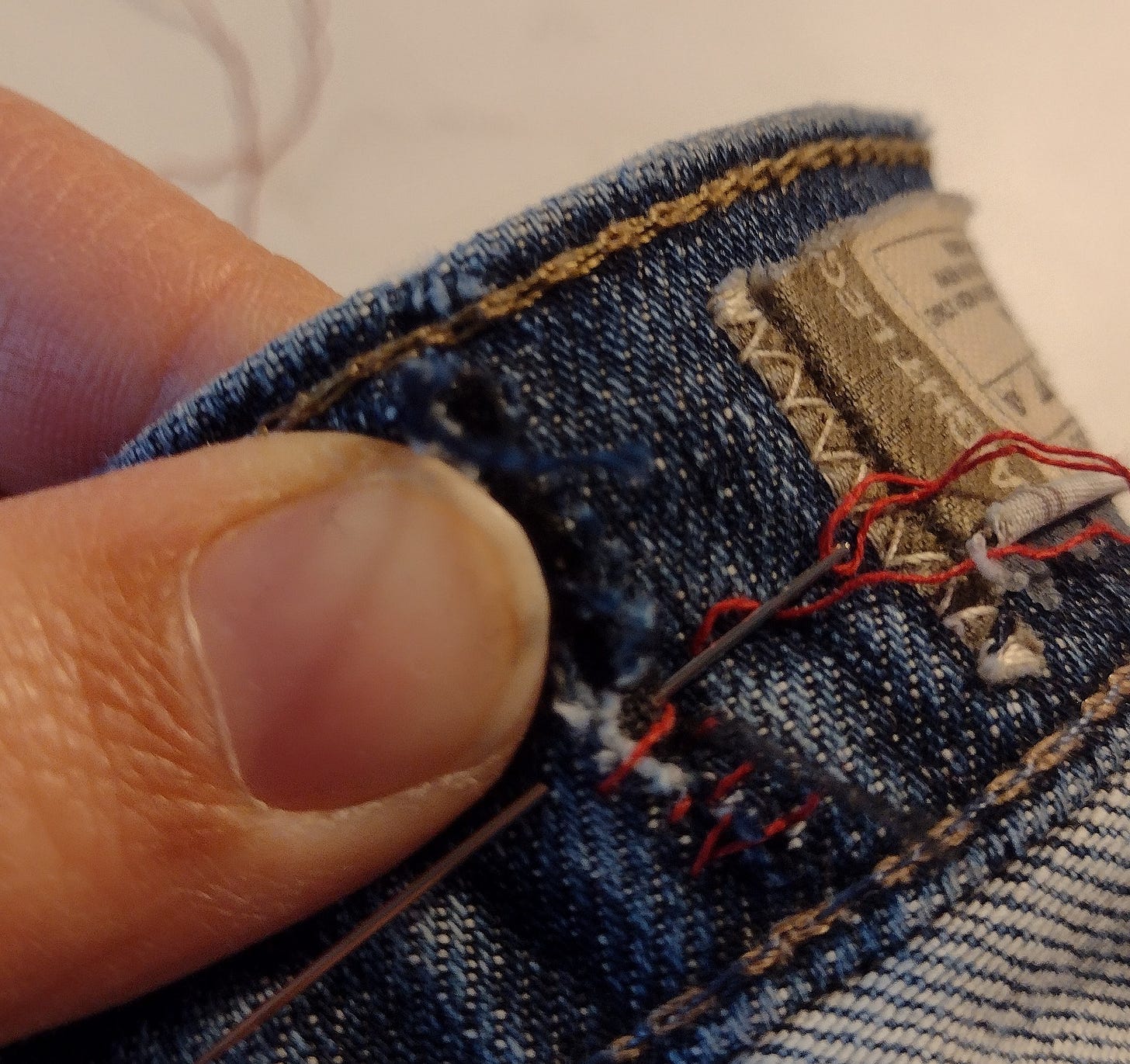 How to Add Elastic to Jean Waistbands - by Emily Hess