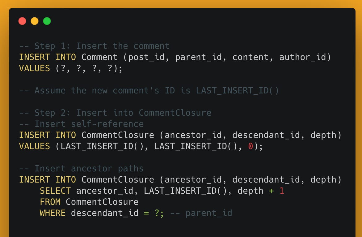 Designing a Scalable Database Schema for Reddit-like Comments - Part 1