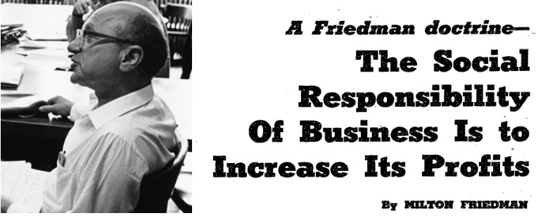 What is the social responsibility of business: from Friedman’s ideas to ...
