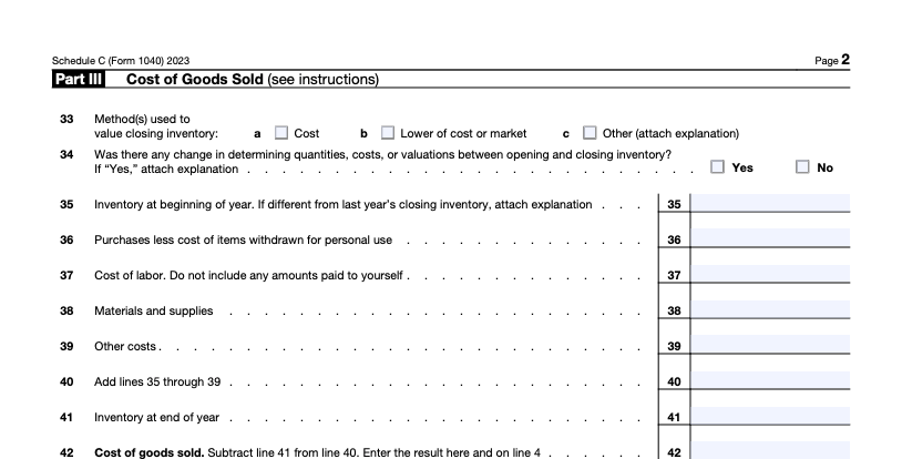 What is Cost of Goods Sold (CoGS) for tax?